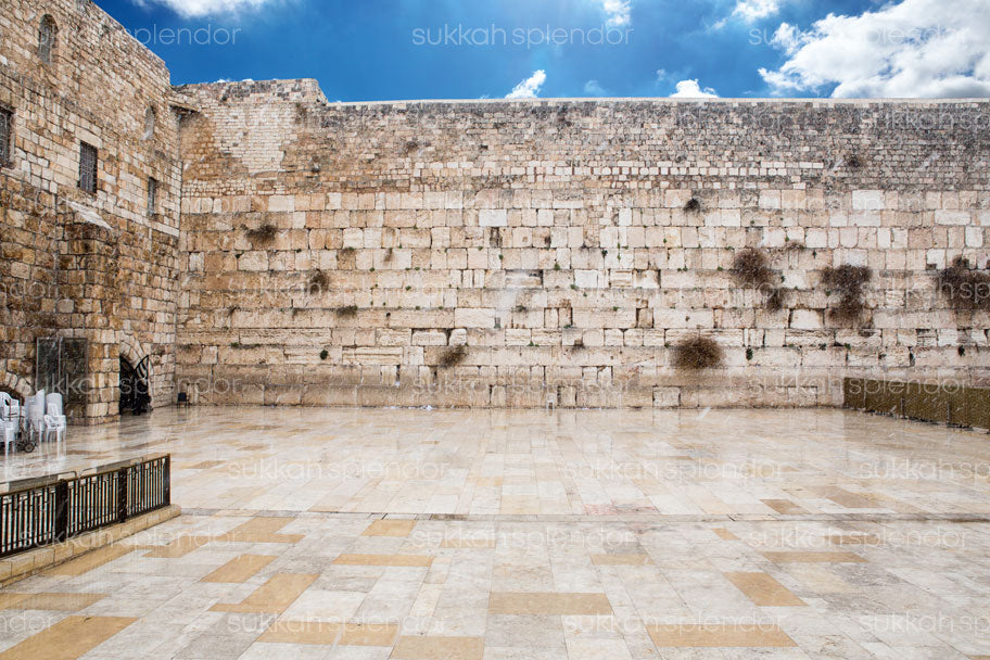 Kosel Plaza Night Banner | Western Wall Evening View | Sukkah Splendor
